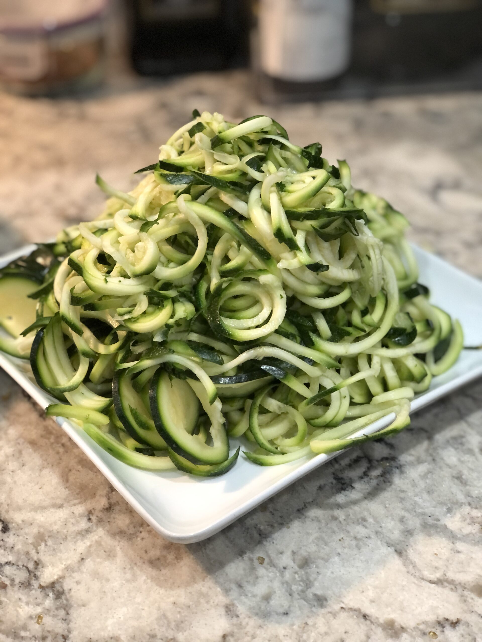 Zucchini Linguine Noodles Sauté with Red Sauce - Power of 5 Life